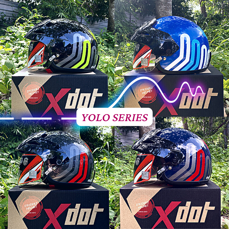 [SOLD OUT] XDOT G118 YOLO SERIES Motorcycle Half Helmet Topi Keledar ...