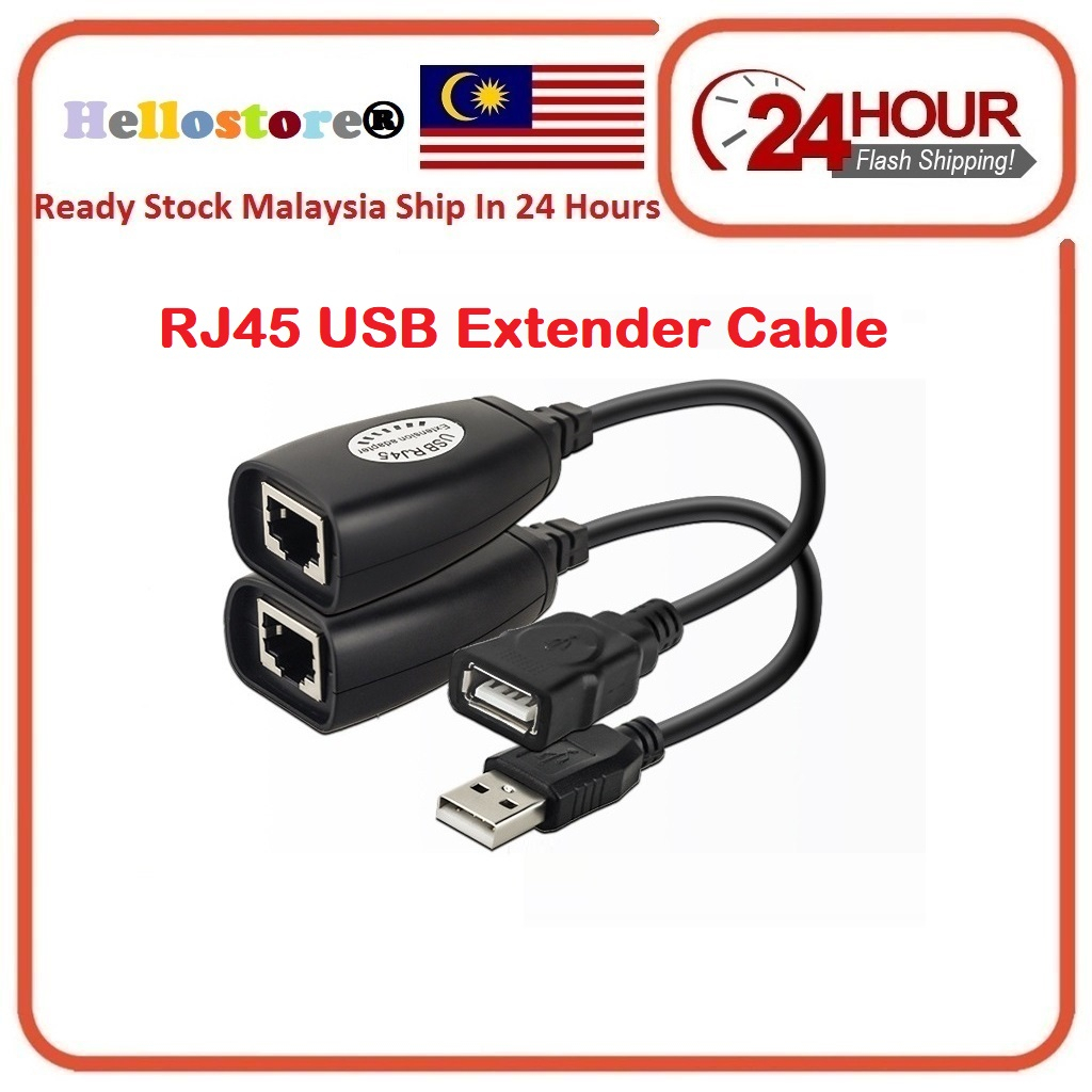 USB Extender Cable Extension To RJ45 Ethernet CAT5E/CAT6 Cable Up to ...