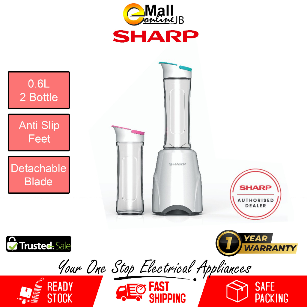 Sharp EM60PMWH Personal Blender | Sport Blender | EM-60PM-WH | Shopee ...
