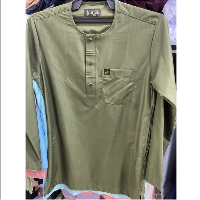 kurta Al Hera tangan panjang kain cotton saze s-3xl Orginal | Shopee ...