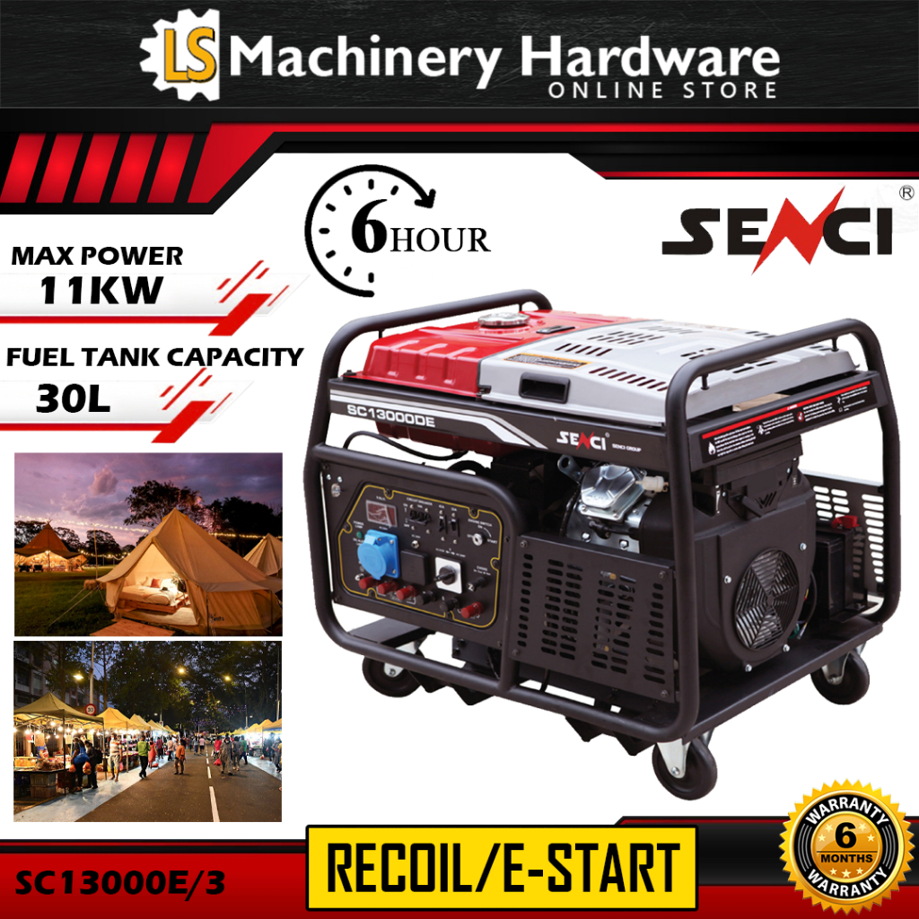 SENCI GASOLINE GENERATOR SC13000E/3 - 6 Month Warranty | Shopee Malaysia