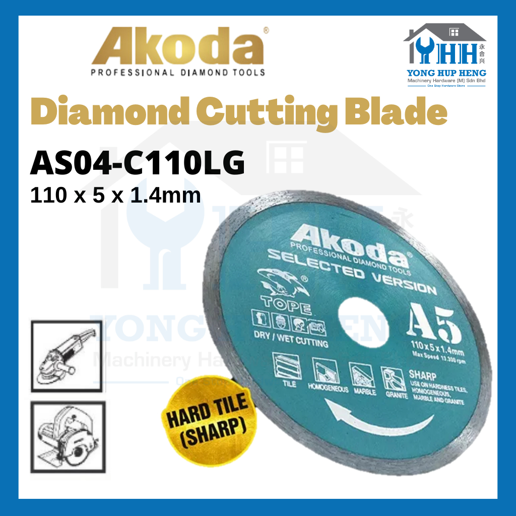 Akoda 110mm 4" Diamond Cutting Blade Disc AS04-C110LG Selected Version ...