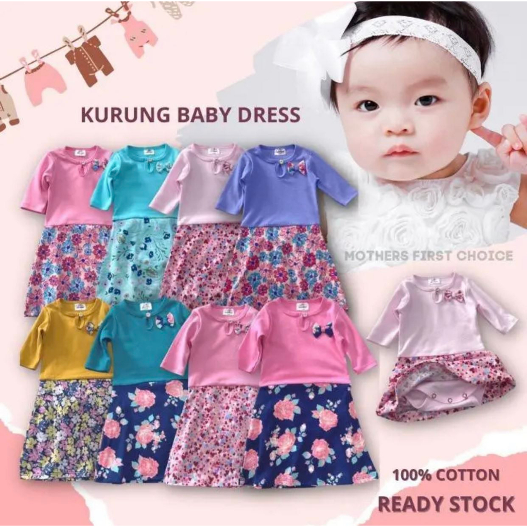 BAJU BABY GIRL ROMPER BABY DRESS BAJU RAYA NEWBORN BAJU RAYA BABY ...