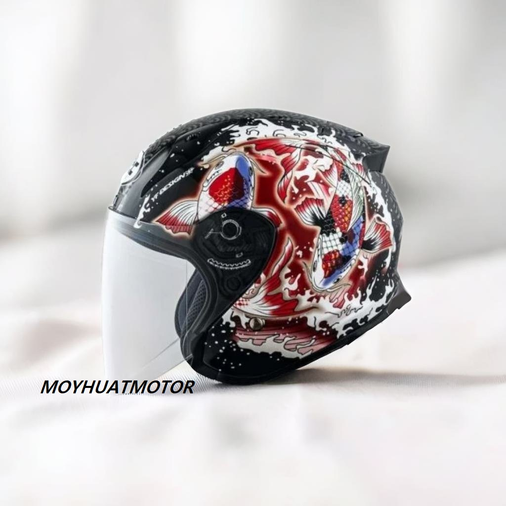 ARC HELMET YF KOI / JAPAN DESIGN ORIGINAL ARC HELMET IKAN KOI | Shopee ...