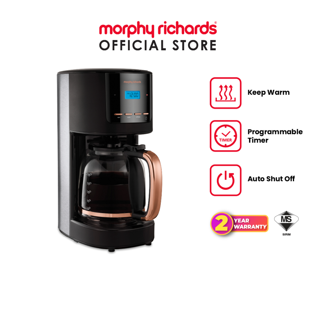 Morphy Richards Coffee Maker | Mesin Kopi | 1.8L | 162030 | Shopee Malaysia