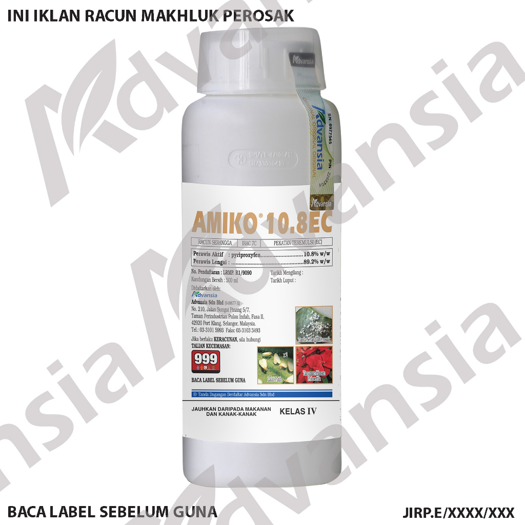 Advansia/AMIKO 10.8EC/ Racun Serangga/ pyriproxyfen 10.8% w/w/ lalat ...