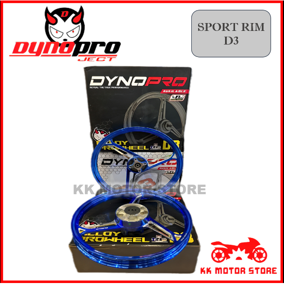 (100% ORIGINAL !!!) DYNO PRO D3 ENKEI SPORT RIM YAMAHA Y16ZR / Y15ZR BLUE BIRU SPORT RIM CNC 3 ...