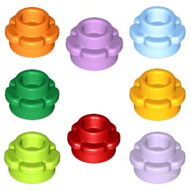 LEGO PARTS 24866 Plate, Round 1 x 1 with Flower Edge (5 Petals ...