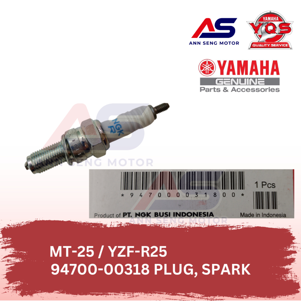YAMAHA MT-25 / YZF-R25 PLUG, SPARK ORIGINAL (94700-00318) | Shopee Malaysia