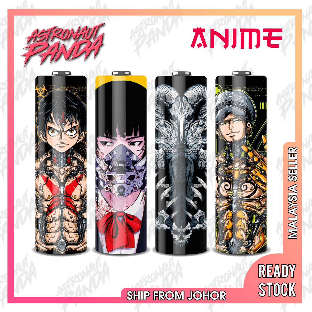 (Ready Stock) Anime & Games Series 18650 Battery Wrap (Astronaut Panda ...