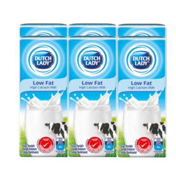 Dutch Lady Pure Farm Low Fat High Calcium Milk 6 x 200ml | Shopee Malaysia