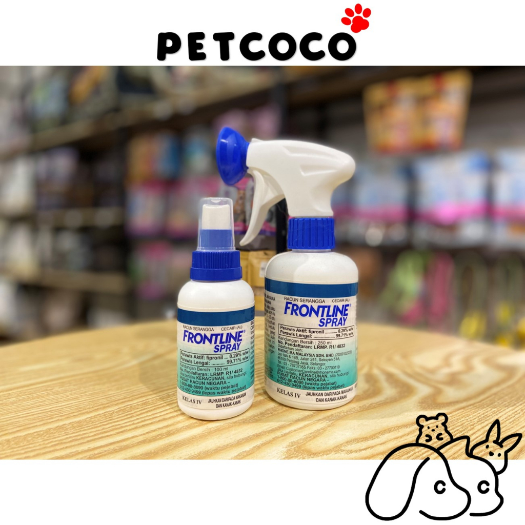 PetCoCo 🐾 FRONTLINE Spray for Cat & Dog Anti Flea & Ticks Kutu (100ml ...