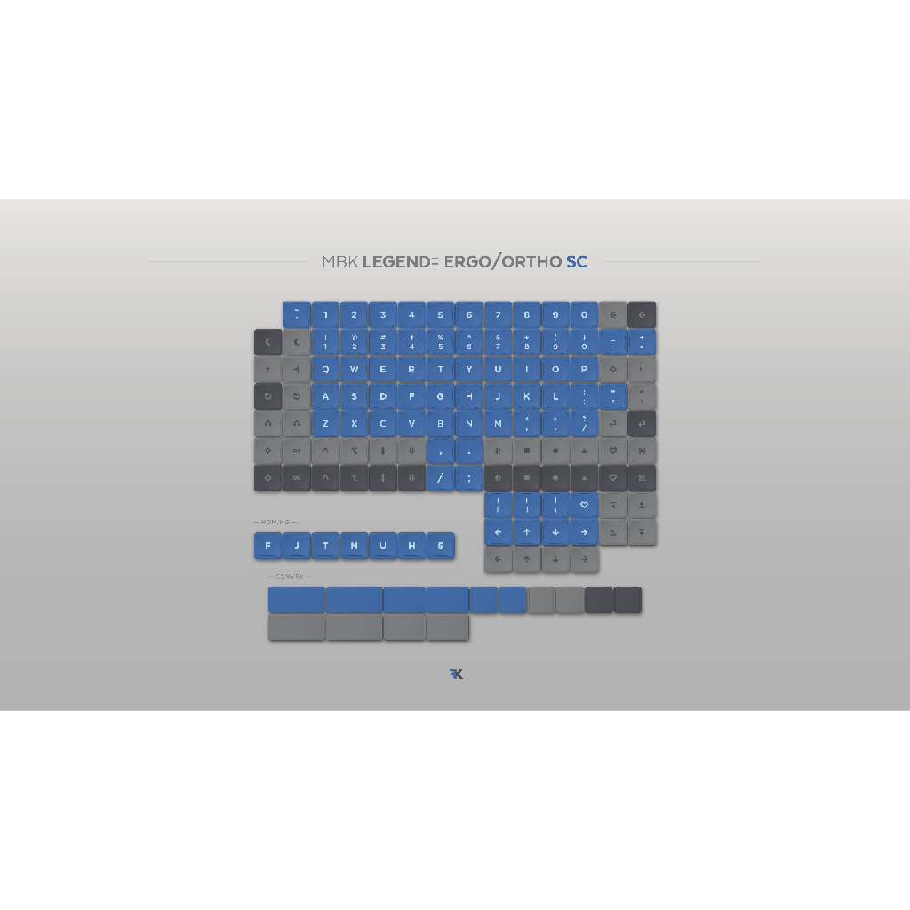 MBK Keycaps Low Profile Choc V1 Mechanical Split Ergonomic Keyboard ...