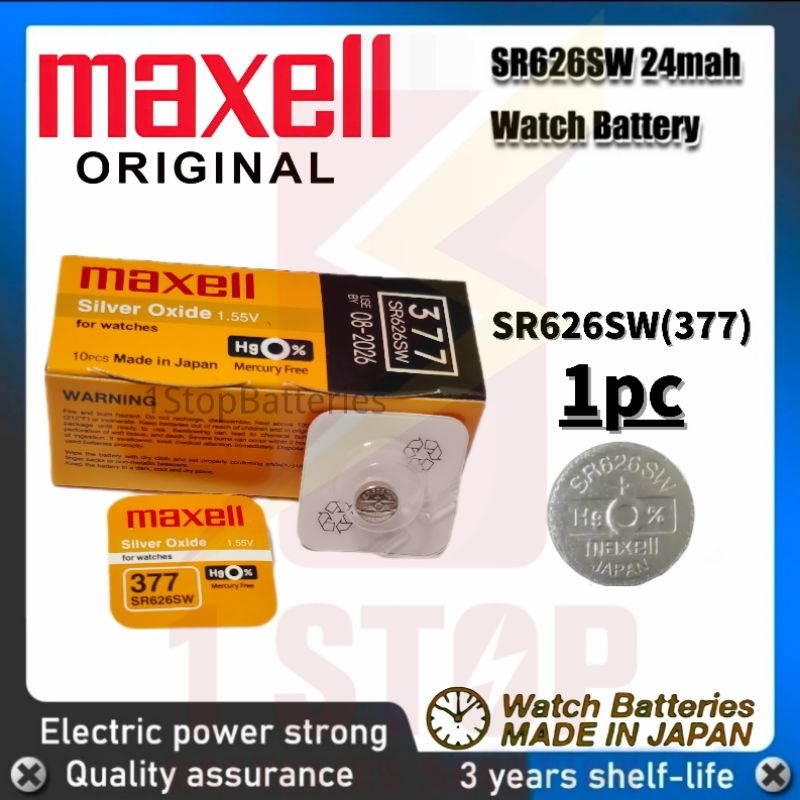 [GENUINE] Maxell SR626SW(377)/SR621SW(364)/SR920SW(371)Micro Silver ...
