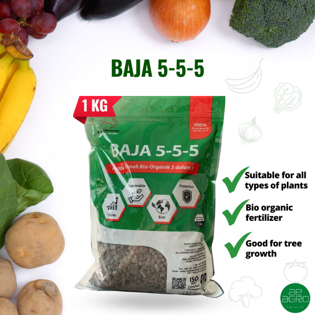1KG Real Strong 5-5-5 Bio Organic Fertilizer/ Baja Organik RealStrong ...