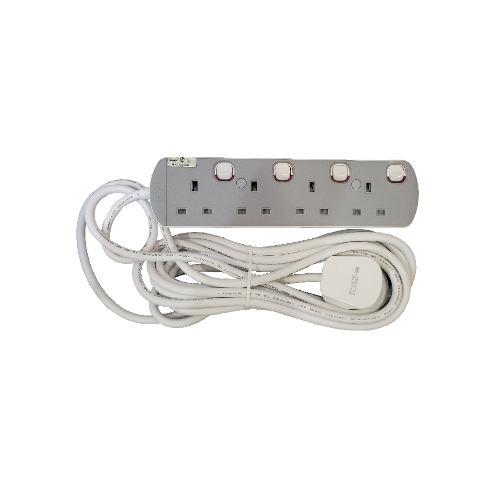 UMS Extension Trailing Socket 5Meter (4Gang/ 5Gang/ 6Gang) | Shopee ...