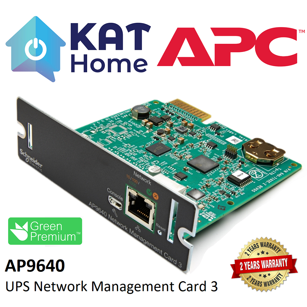 APC AP9640 UPS NETWORK MANAGEMENT CARD 3 FOR REMOTE MONITORING AND ...