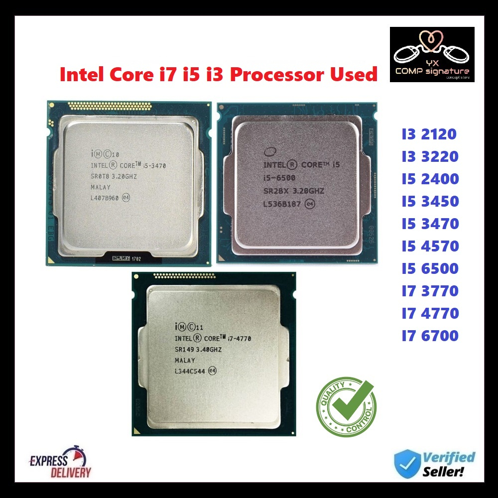 [Ready Stock] Intel Core i7 i5 i3 3470 4th 3rd 2nd Processor Used i5 3470/ i5 4570 / I7 3770/ I5 ...