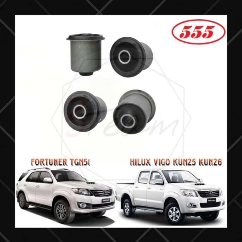 555 Japan Upper Arm Bush Set Front For Toyota Hilux Vigo Kun25 Kun26 ...