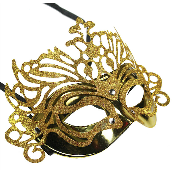 MSIA Ready Stock/ Fancy Glitter Crown Party Masks Halloween Masquerade ...