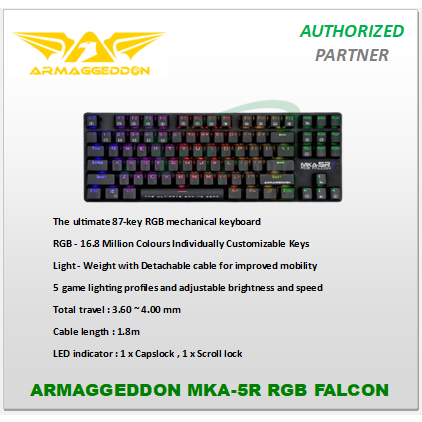 ARMAGGEDDON MKA-5R RGB FALCON GAMING KEYBOARD | Shopee Malaysia