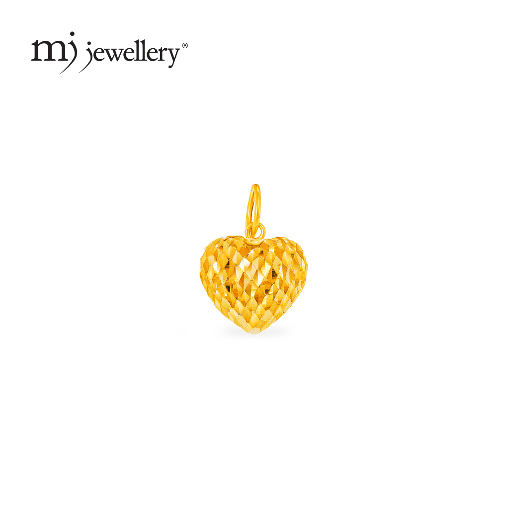 MJ Jewellery 375/9K Gold Love Pendant B254 & B255 | Shopee Malaysia