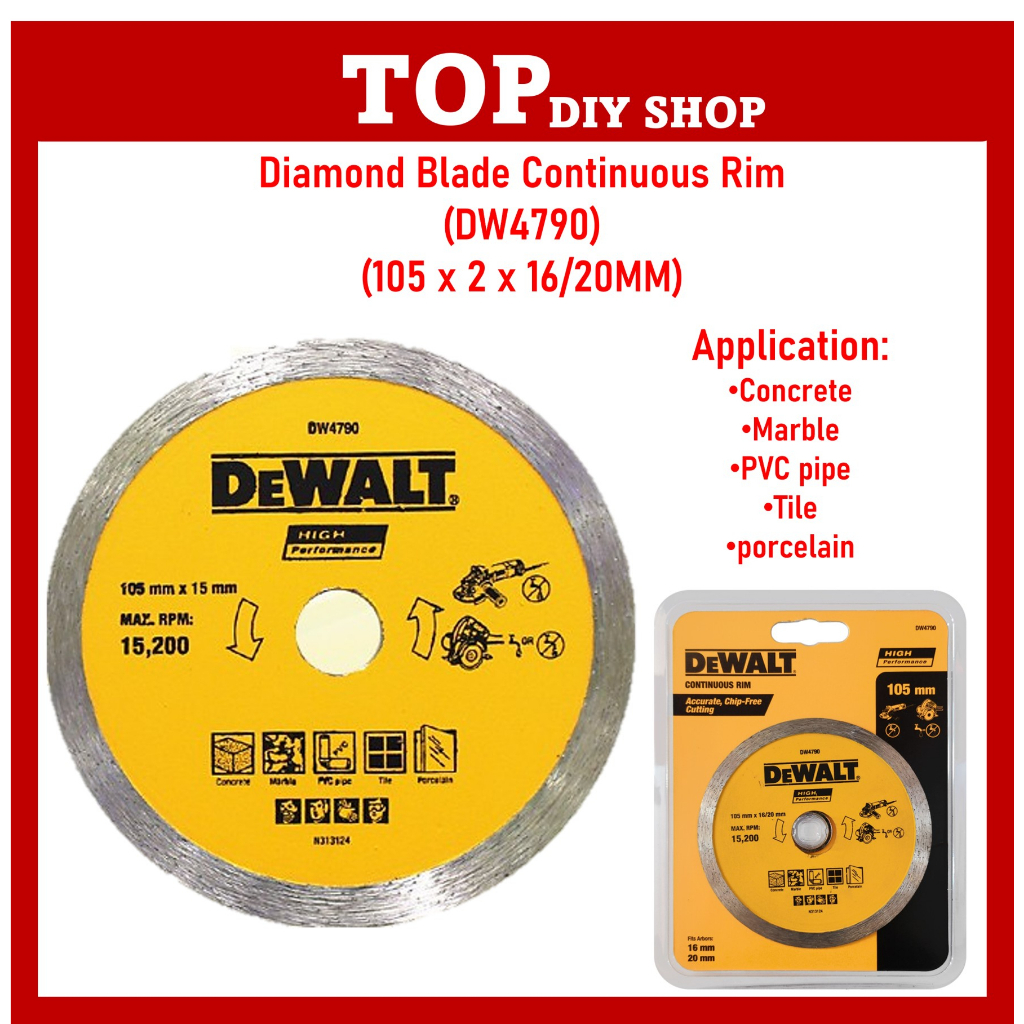 Dewalt 4" Diamond Cutting Disc DW4785 /DW4790 /DW4724 /DW4724UT ...