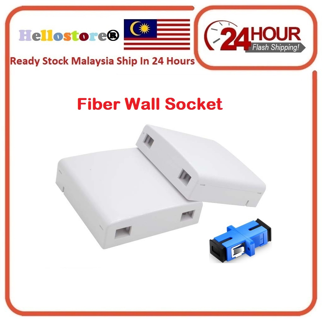 Fiber Wall Socket 2 Port FTTH Fiber Optic Terminal Box / Junction Box ...