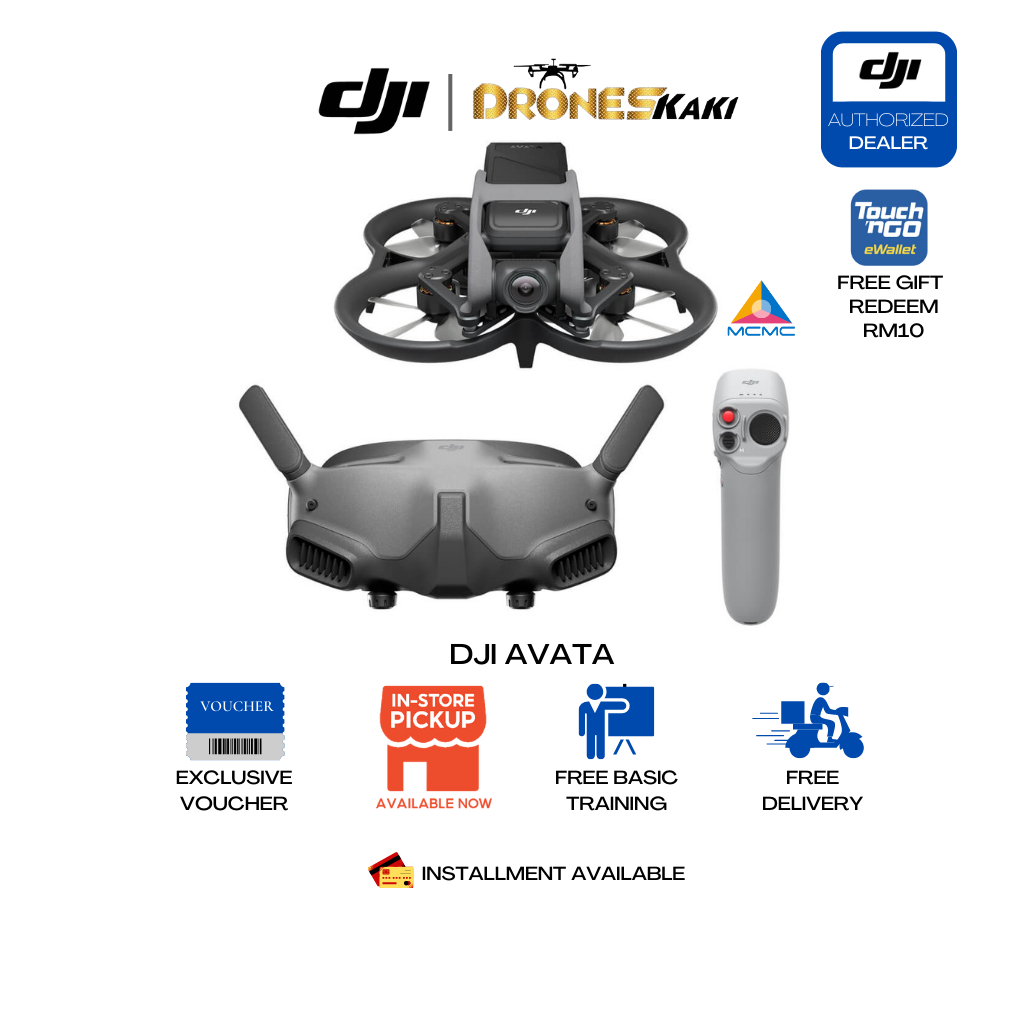 DJI Avata - Cinewhoop-style FPV drone with built-in propeller guards | Shopee Malaysia