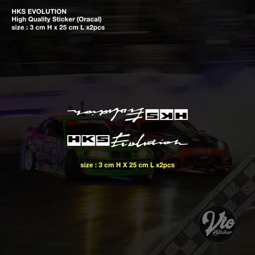 HKS EVOLUTION Sticker / Decal (High Quality Sticker) | Shopee Malaysia