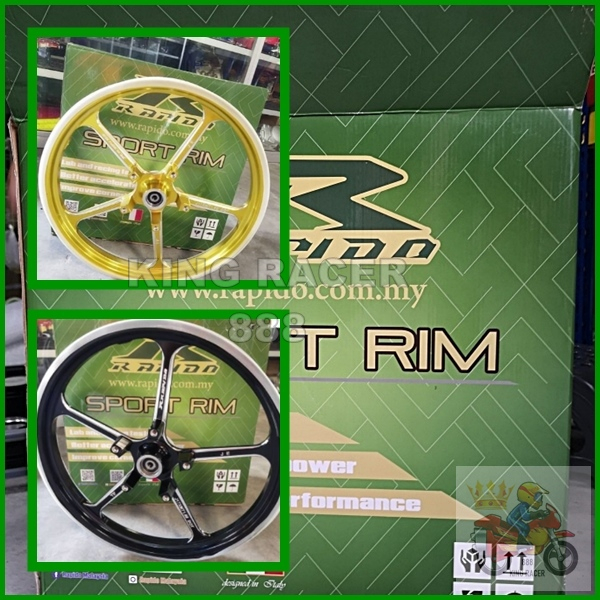 * OFFER * RAPIDO 525 SPORT RIM Y15ZR Y16ZR ( 5 LUBANG FR ) 1.6/1.6 or 1 ...