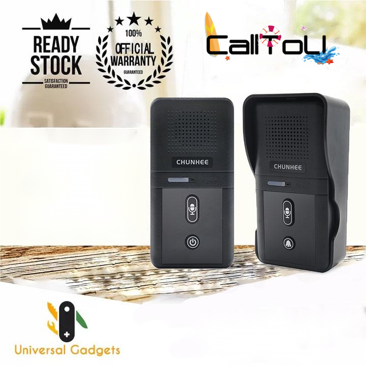 CallToU Wireless Intercom Door Bell Dual Way Doorbell 800M Range ...