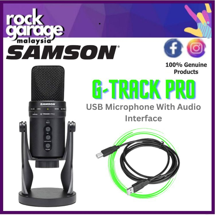 Samson G-Track Pro - USB Microphone With Audio Interface (GM1UPRO ...