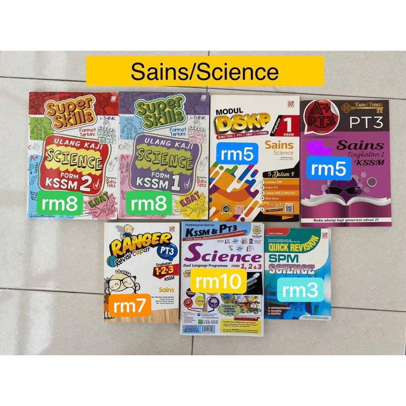 Sains Science Buku Rujukan Buku Latihan PT3 SPM | Shopee Malaysia