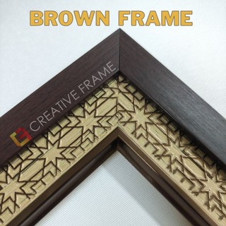 CREATIVE Photo Frame | Brown Frame For Family & Graduation Photo [8R/8R ...