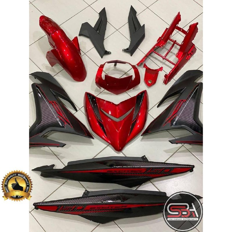 COVERSET BODYSET YAMAHA Y15 Y15zr V1 V2 EXCITER RC HITAM KUNING MERAH ORIGINAL HONG LEONG YAMAHA ...
