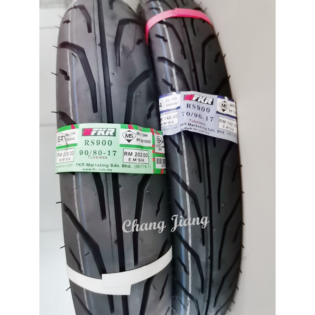 [TUBELESS] FKR Motorcycle Tyre 70/90-17 90/80-17 RS900 Motor Tayar ...