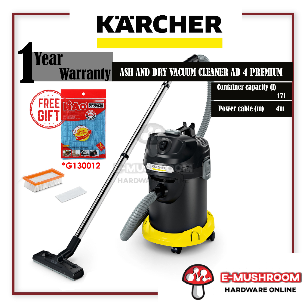 Karcher AD4 Premium Dry & Bagless Vacuum Cleaner 150 Air Watts 吸塵機 ...