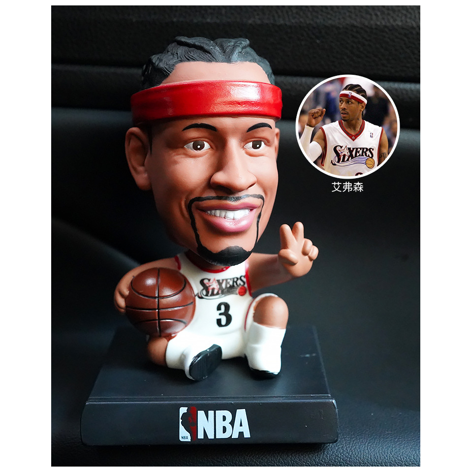 NBA Basketball Star Cute Version Shaking Head Toys 12cm Jordan Kobe Zio ...