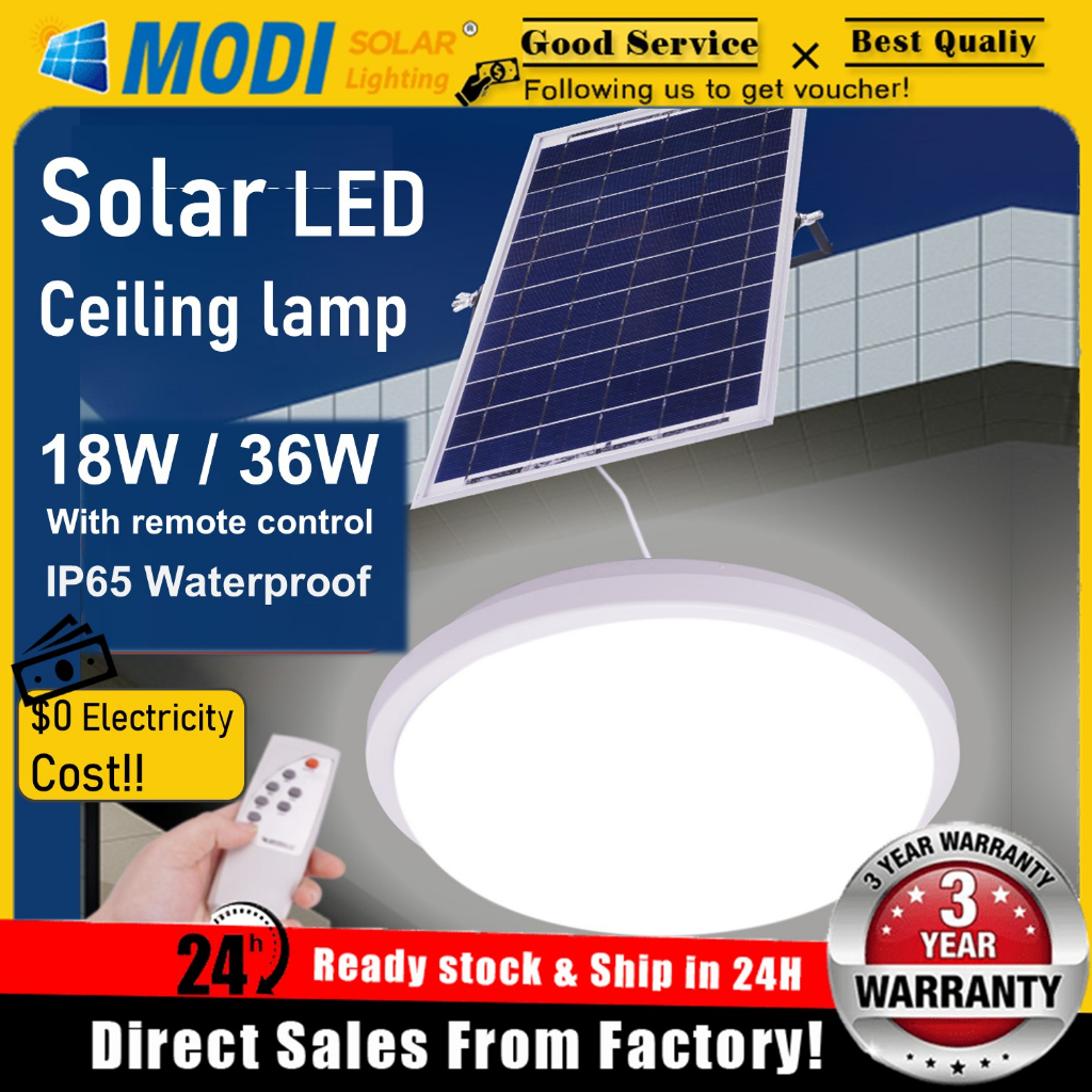 MODI Solar Ceiling Light 18W/36W/200W/280W Downlight LED Indoor Lights ...