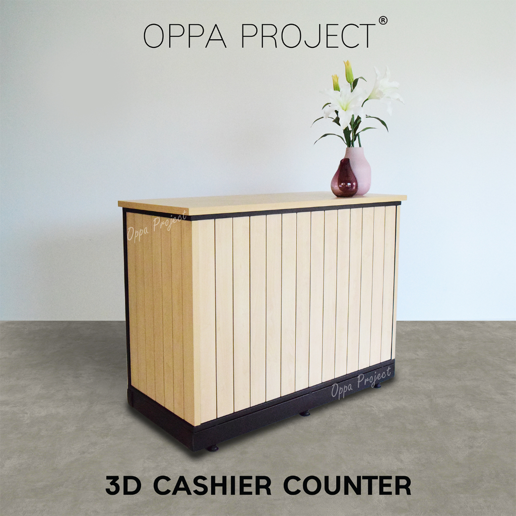 OPPA PROJECT 3D Cashier Counter Table Reception Desk 4 feet /6 feet ...