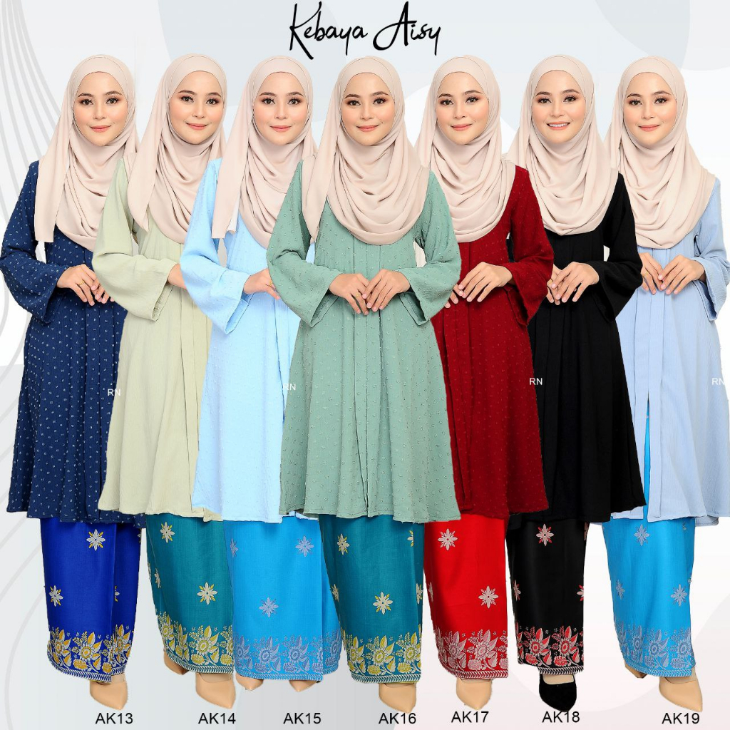 KEBAYA PRINCESS AISY 6.0 MUSLIMAH | KEBAYA LABUH | KEBAYA IRONLESS PLUS ...
