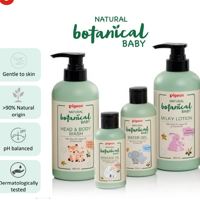 PIGEON Botanical Series ( Baby Shower, Baby Milky Lotion, Baby Water ...