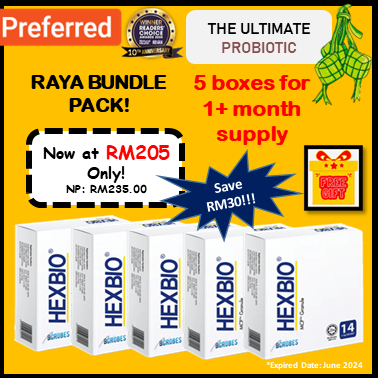 [5 Packs] HEXBIO Probiotic: 3g X 14’s | Shopee Malaysia