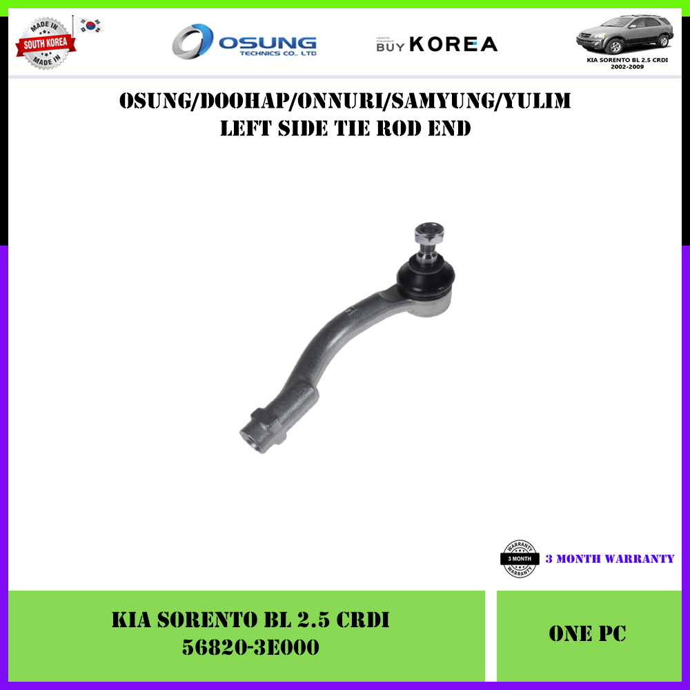 Kia Sorento BL 2.5 2002-2009 Tie Rod End 1pc (Left Passenger 56820-3E000 / Right Driver 56820 ...