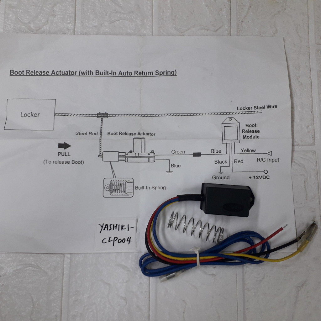 (1SET YASHIKI CLP-004) (DC12V) CAR REMOTE CONTROL OPEN REAR BONNET BOOT ...