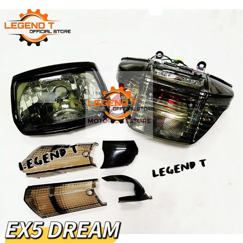 EX5 head lamp signal tail lamp Smoke combo set LAMPU smoke EX5 Dream (LEGEND T) | Shopee Malaysia