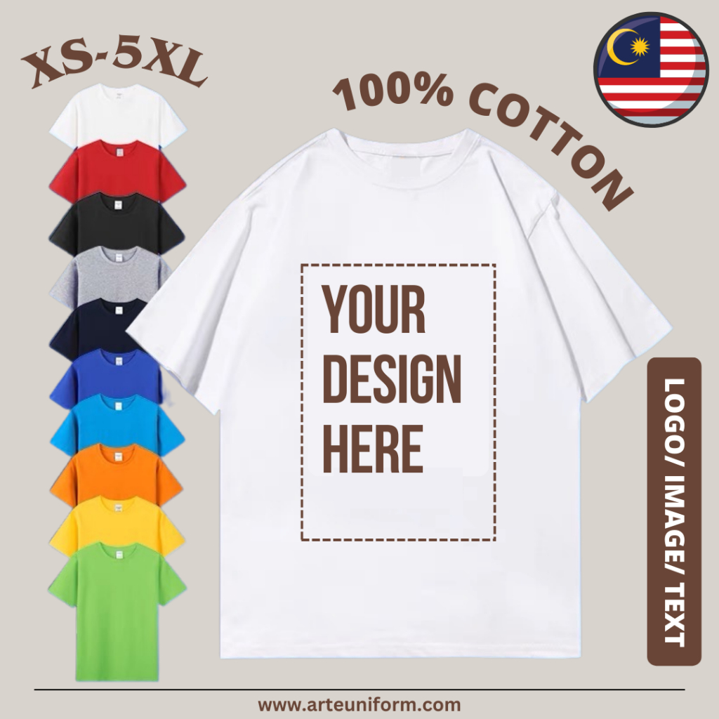 Custom T-Shirt Printing Cetak Baju Custom Print T-shirt Custom Design ...