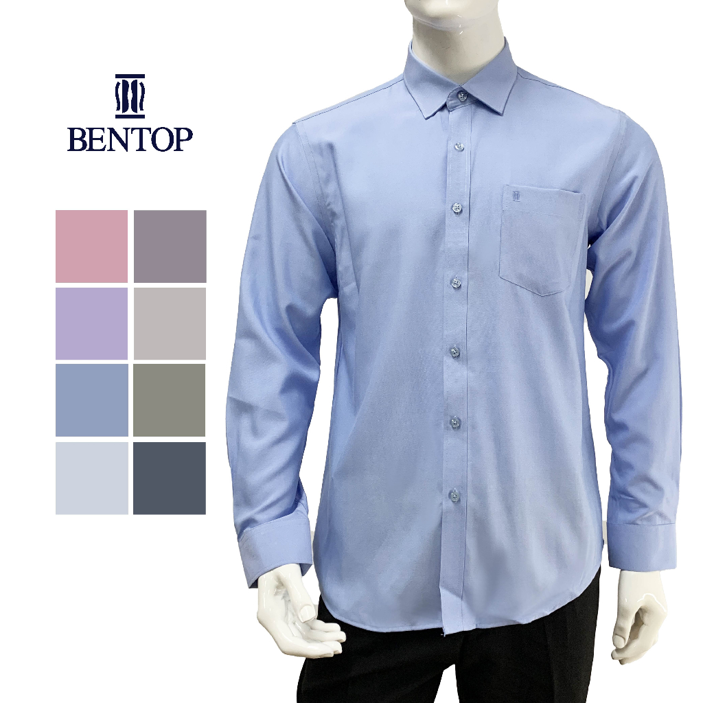 BENTOP Shirt Long Sleeve Slim Fit | Shopee Malaysia
