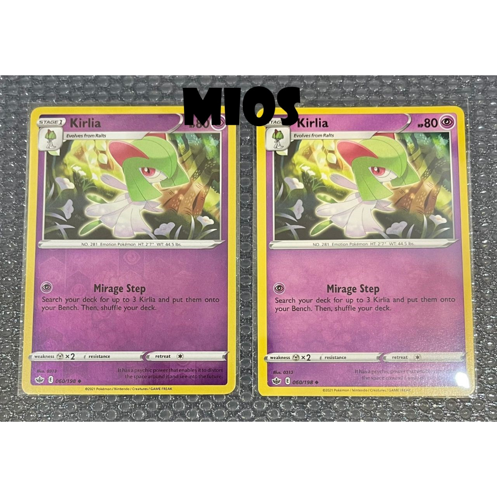 POKEMON TCG SINGLES - SWORD&SHIELD ( CHILLING REIGN ) - KIRLIA 060/198 ...